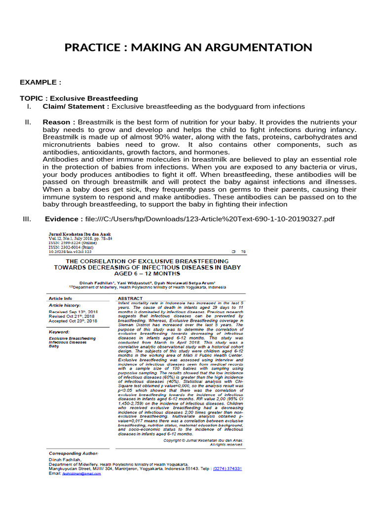 Practice Argumentation | PDF