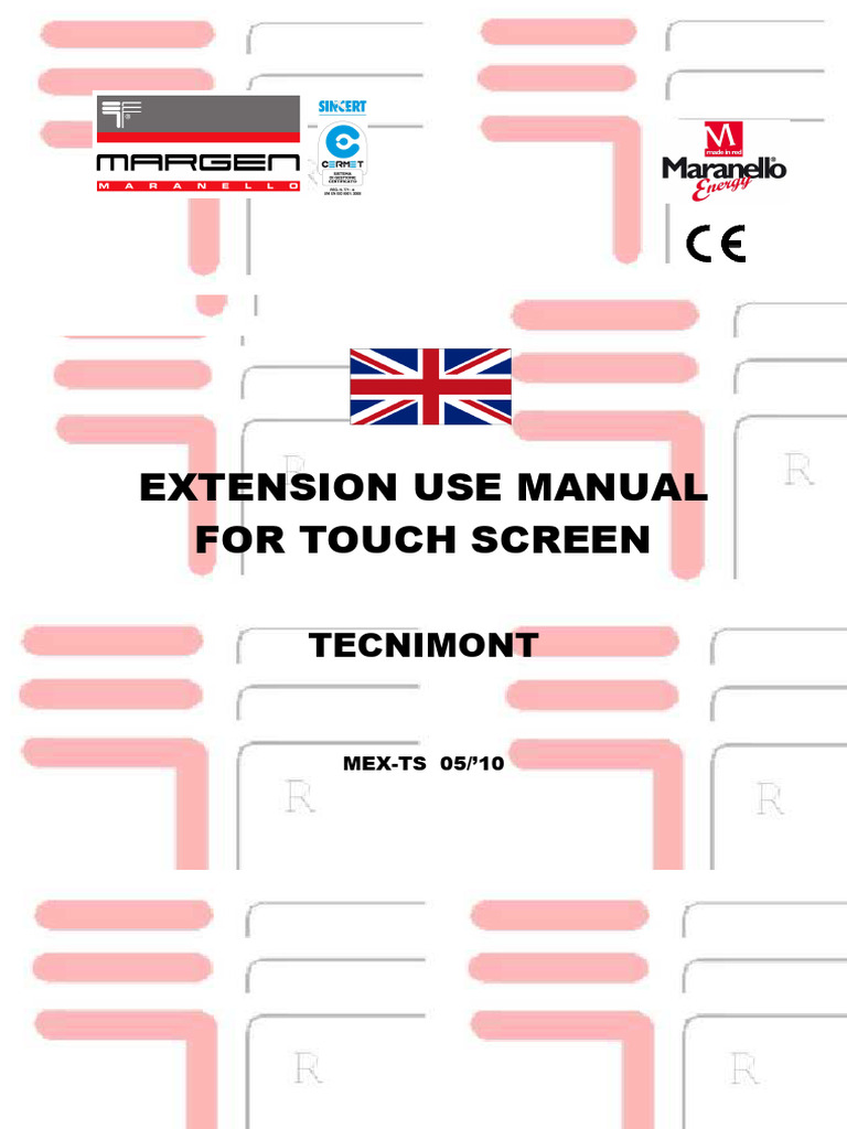 1.08a CoverPage TouchScreenManual Eng | PDF