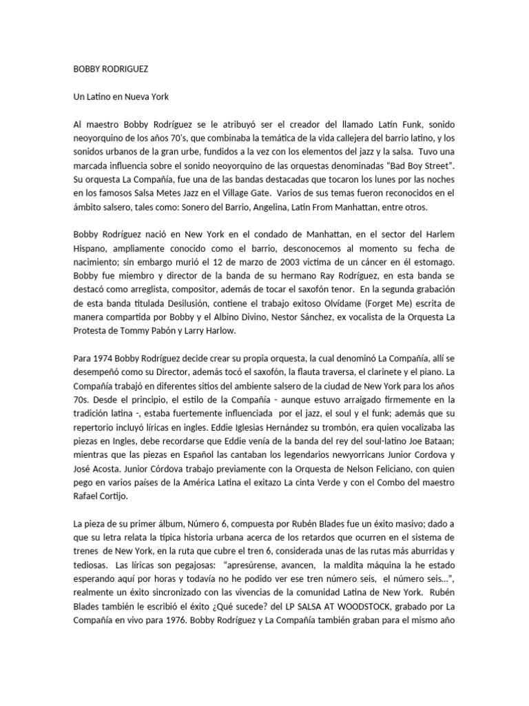 BOBBY RODRIGUEZ | PDF