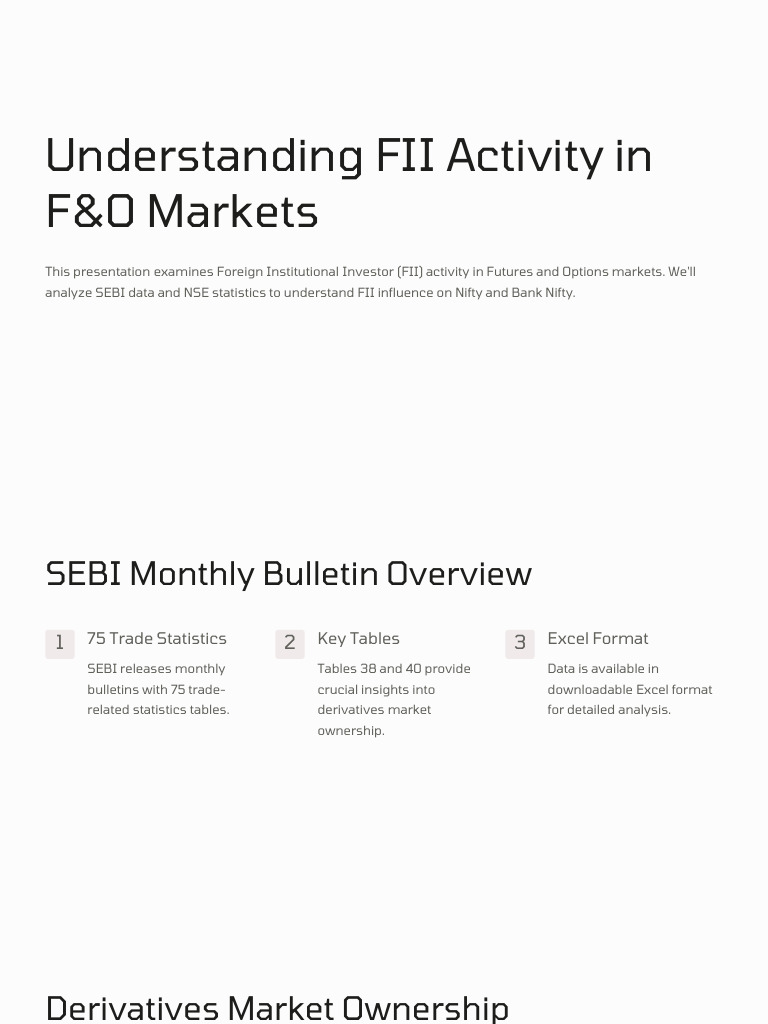 Understanding FII Activity in FandO Markets | PDF | Option (Finance ...