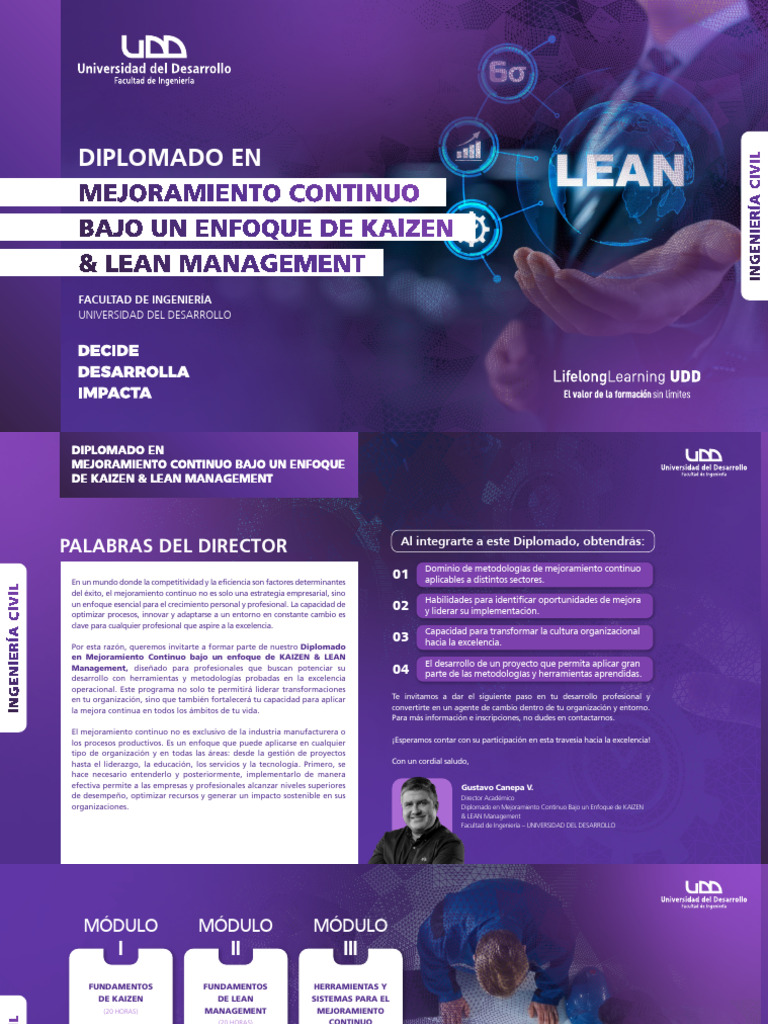 Diplomado Mejoramiento Continuo Bajo Un Enfoque de Kaizen & Lean ...