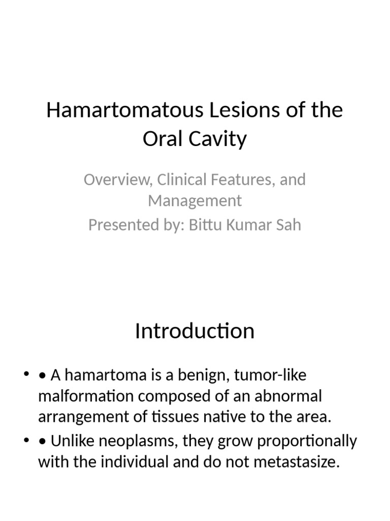 Hamartomas in the Oral Cavity | PDF