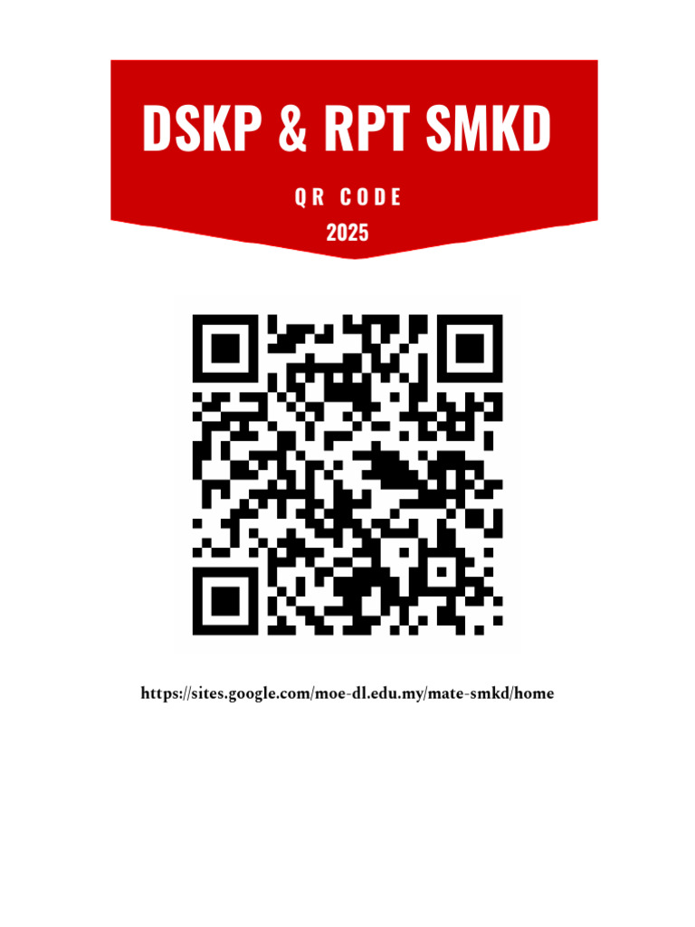 QR Code DSKP & RPT SMKD | PDF