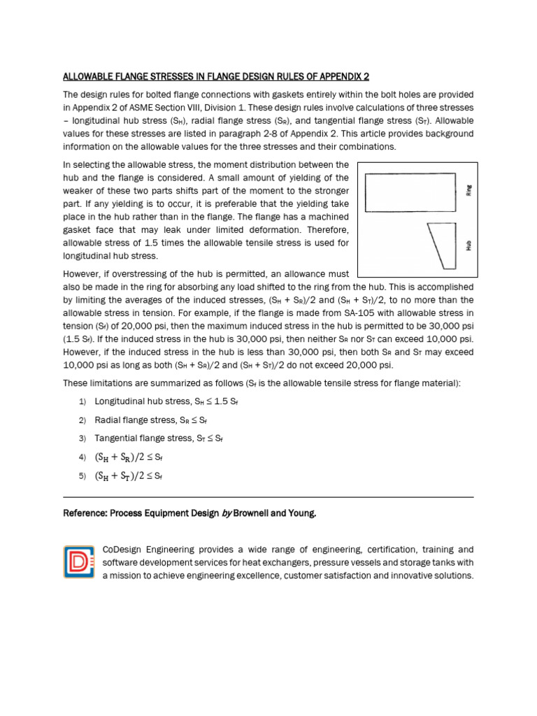 LinkedIn Article - Flange Allowable Stresses | PDF