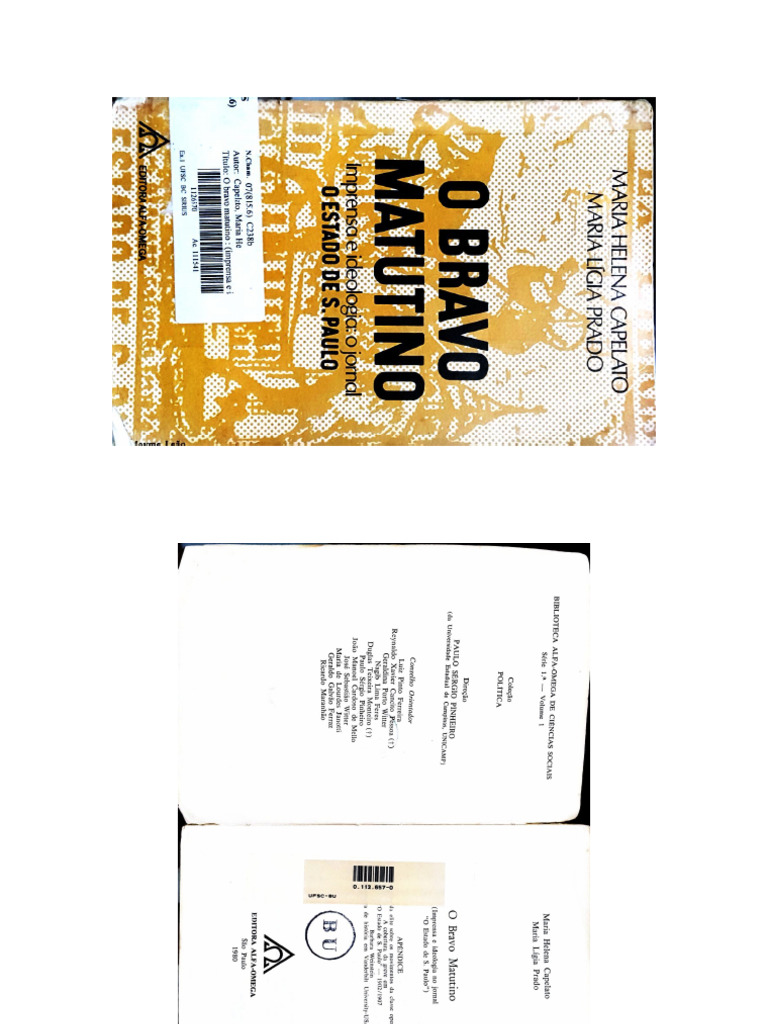 CAPELATO, Maria Helena. O Bravo Matutino (Cópia em Conflito de DESKTOP-8ESPF6S 2019-08-02) | PDF