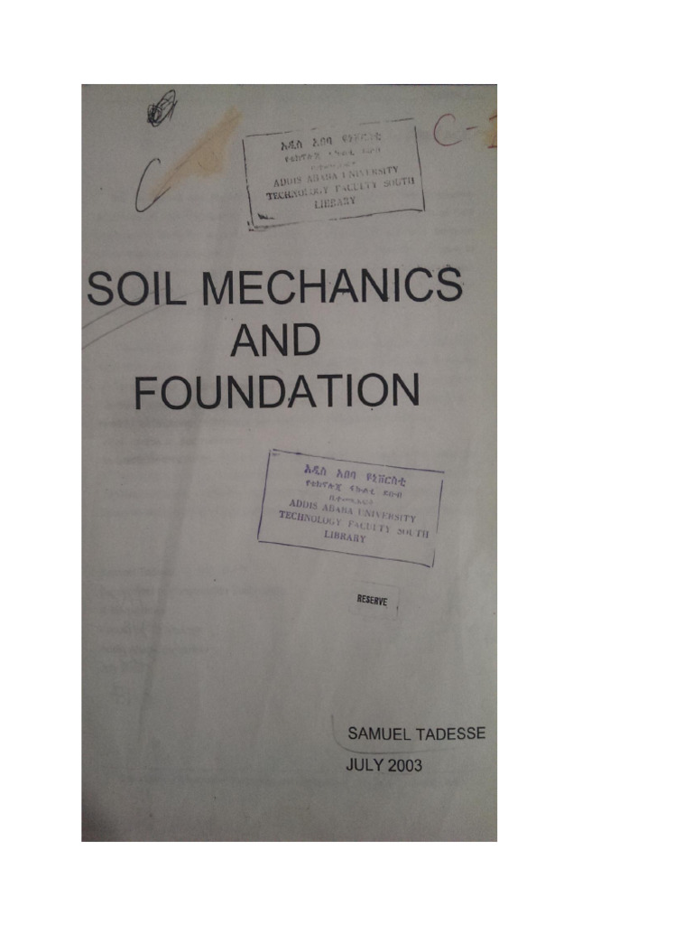 Soil Mechanis Book by Samuel Taddesse | PDF