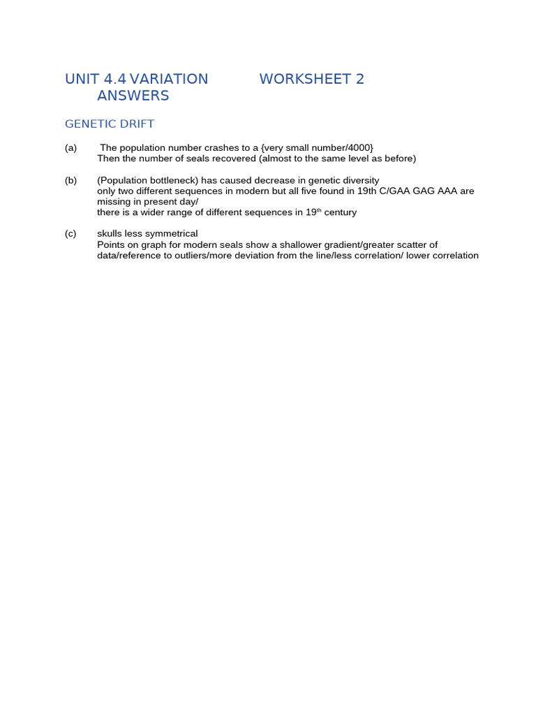 4.4 Variation Worksheet 2 Answers | PDF