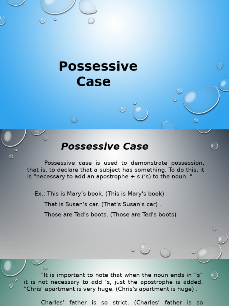 Possessive Case | PDF