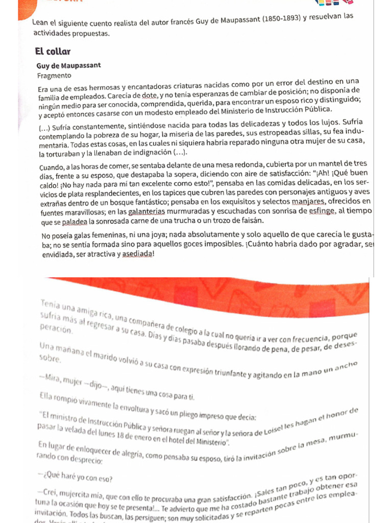 Cuento El Collar | PDF