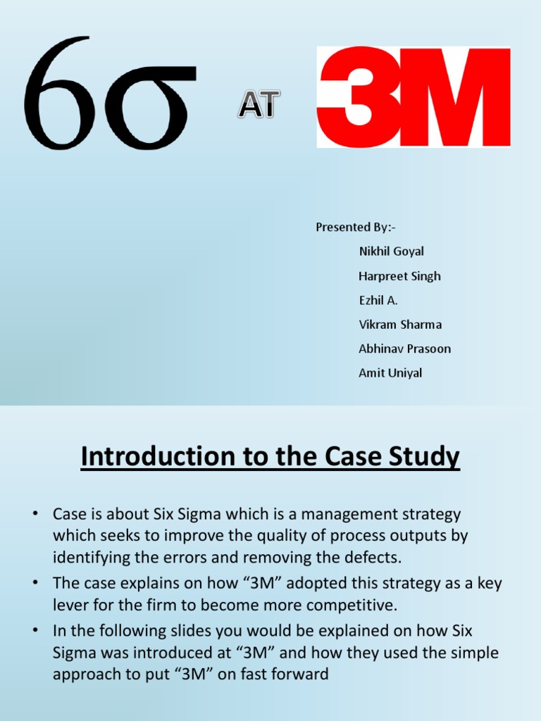 3M and Six Sigma | Download Free PDF | Design For Six Sigma | Six Sigma