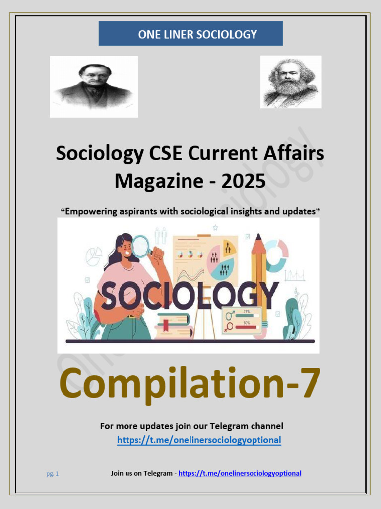Sociology CSE Current Affairs 2025 | PDF