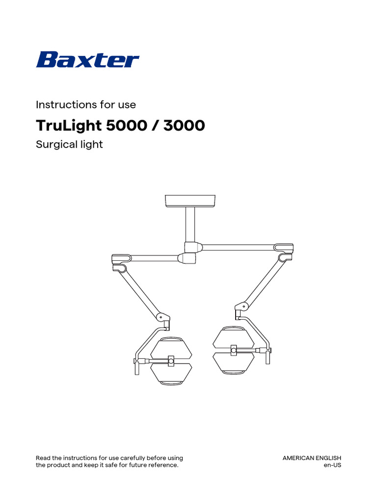 Lámpara Quirúrgica - Baxter - TruLight 5000 - 3000 | PDF | Medical Device