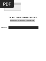 2024 Bece Rme Sample Questions From Waec | PDF