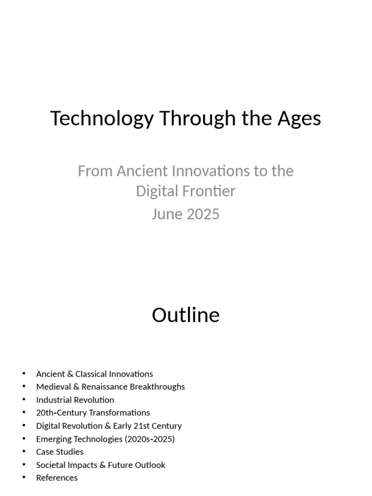Technology Through The Ages | PDF | Artificial Intelligence ...