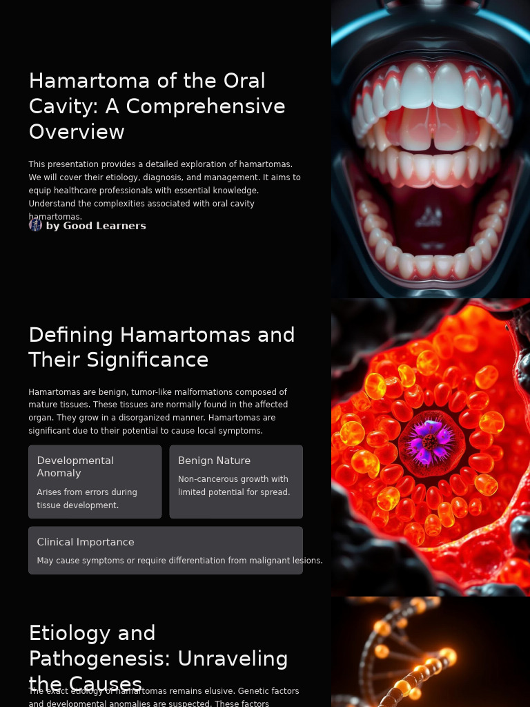 Overview of Oral Cavity Hamartomas | PDF | Medical Imaging | Medical ...