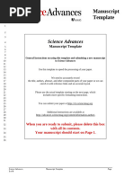 Science Advances Manuscript Template | PDF | Experiment | Statistics