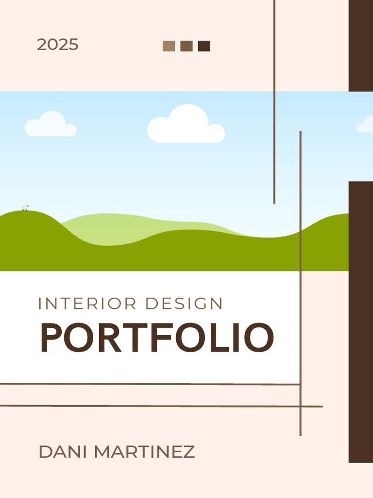 Beige and Brown Minimalist Simple Cover Interior Design Portfolio ...