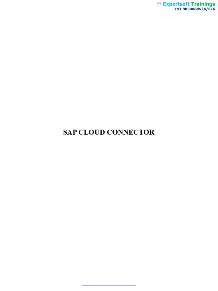 SAP Cloud Connector Integration With BTP Cockpit - Expertsoft | PDF ...