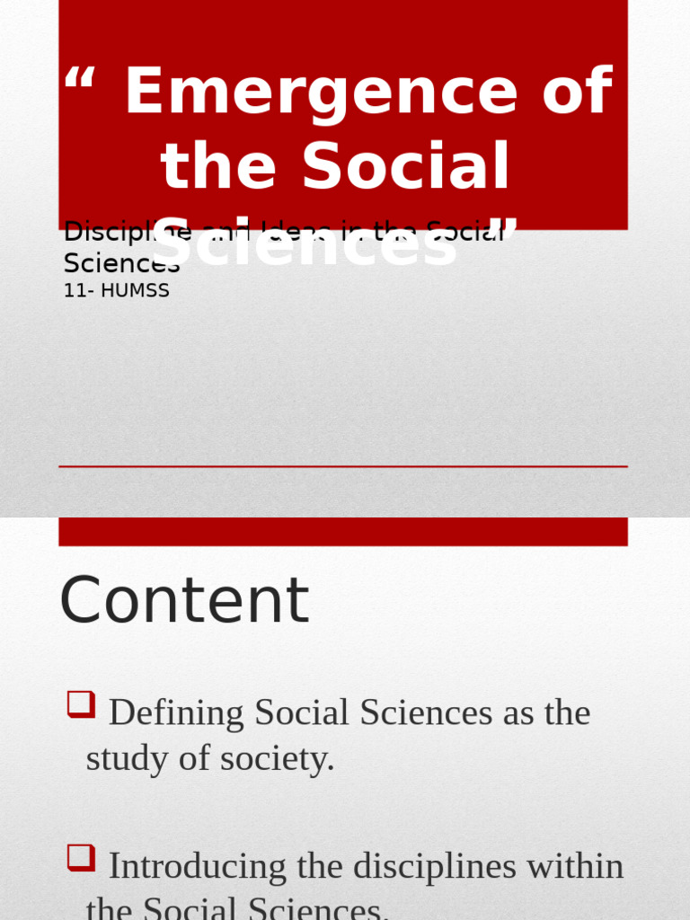 Overview of Social Sciences Disciplines | PDF | Science | Social Sciences