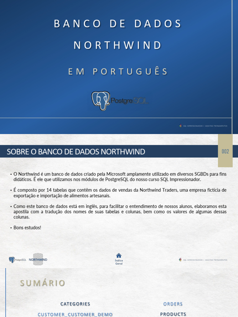 Apostila Northwind - PostgreSQL - em Português | PDF | América do Norte | Meio-Oeste dos Estados ...