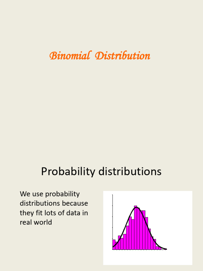 Raghunath Chatterjee - Binomial Distribution - Lecture | PDF | Probability Distribution | Variance