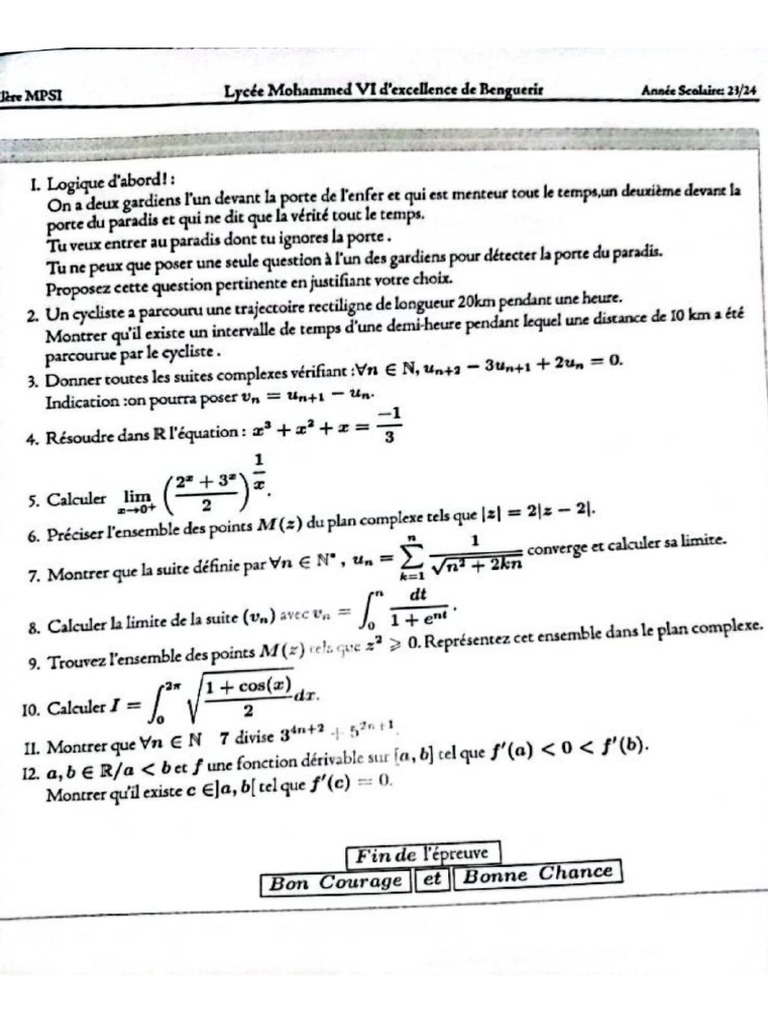 Lydex 2024 Voie 2+correction | PDF