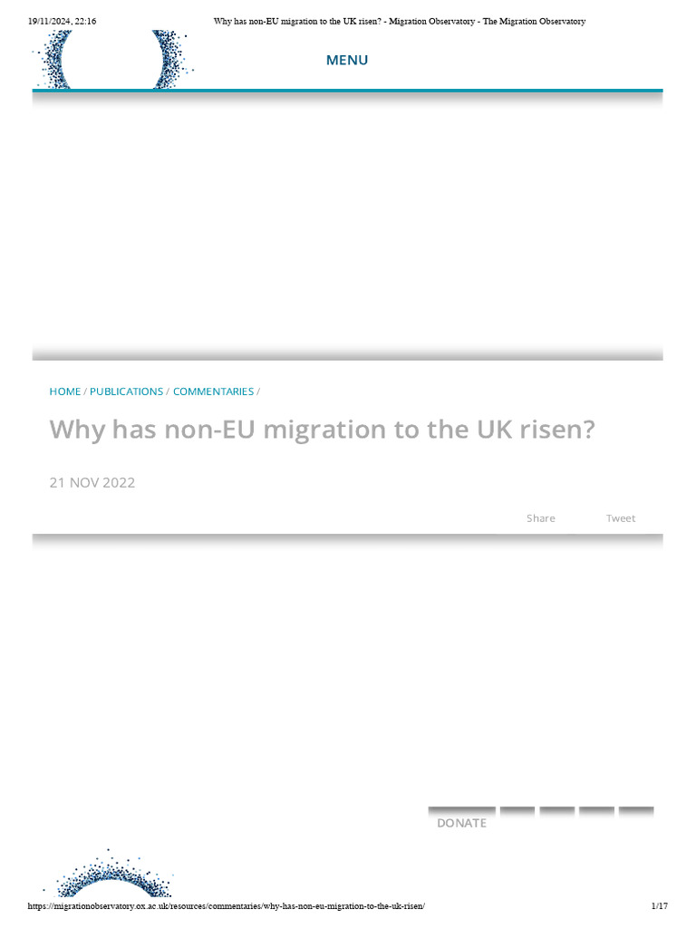Why has non-EU migration to the UK risen_ - Migration Observatory - The ...