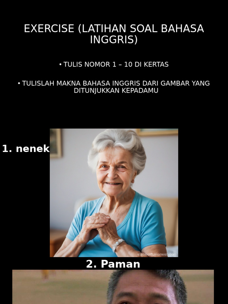 Latihan Soal Bahasa Inggris Kelas 4 (Family) | PDF