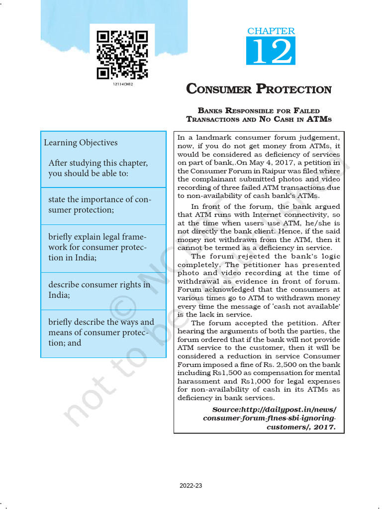 Chapter 12 Consumer Protection Act | PDF | Business | Economies