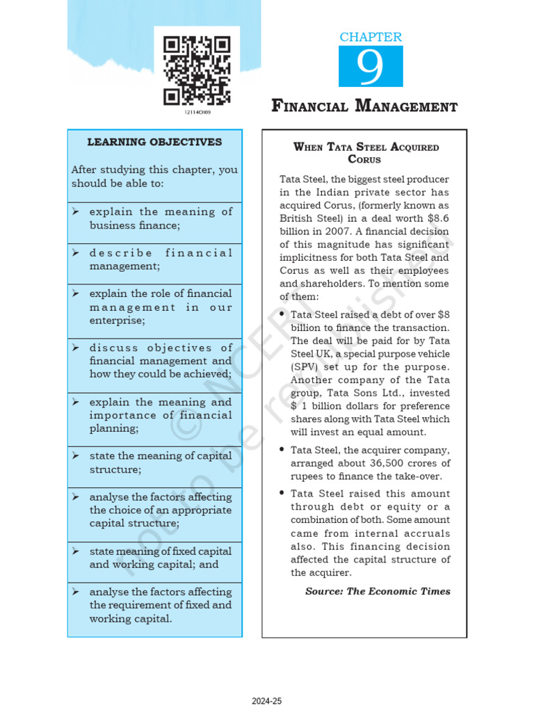 Ch9 Financial Management Notes | PDF | Dividend | Capital Structure