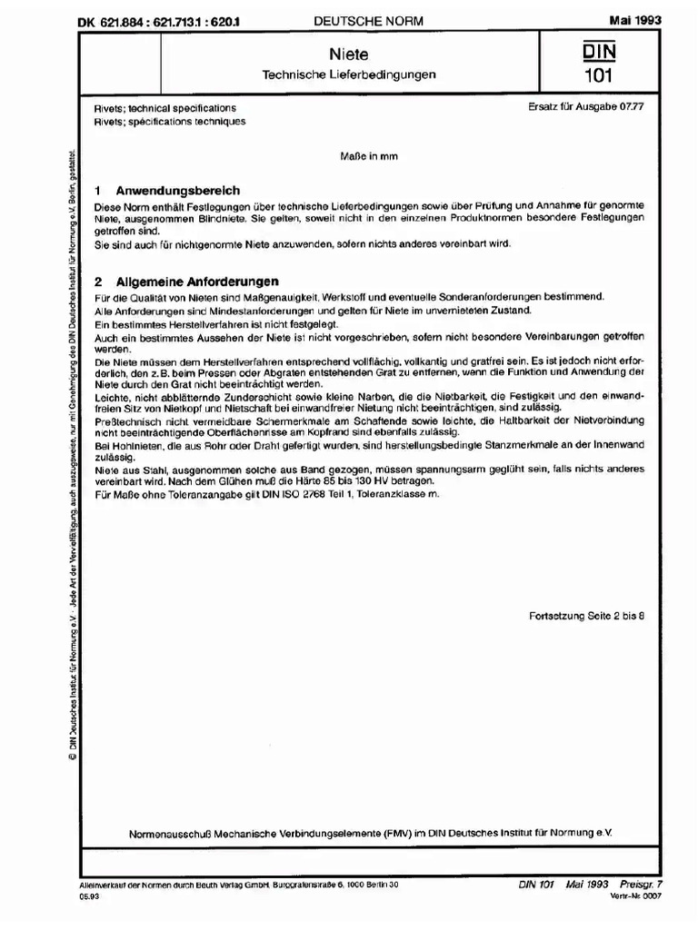 Din 101 | PDF
