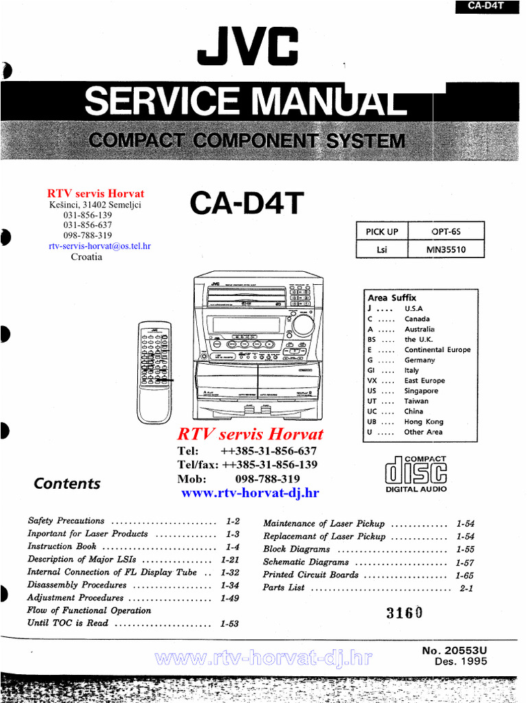 JVC Ca-D4t | PDF