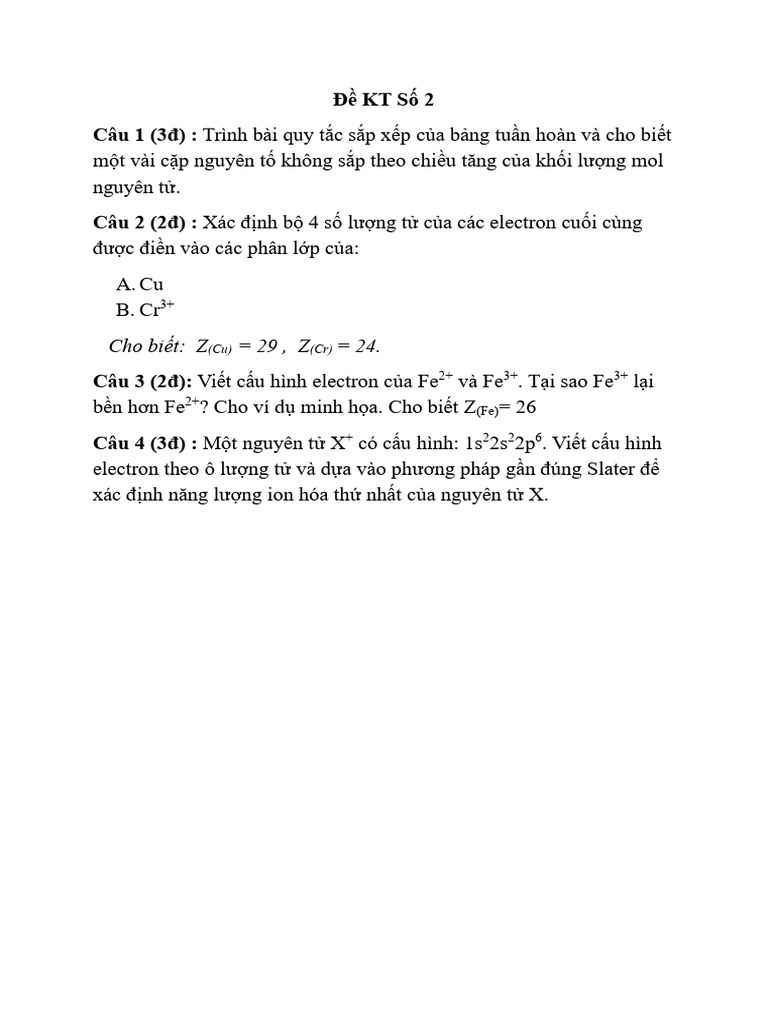 Kiem Tra Thu A1 - 2 | PDF