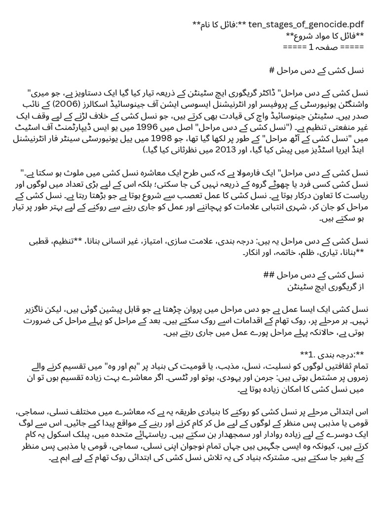 Qatl-E-Aam K 10 Pehlu (Urdu) | PDF