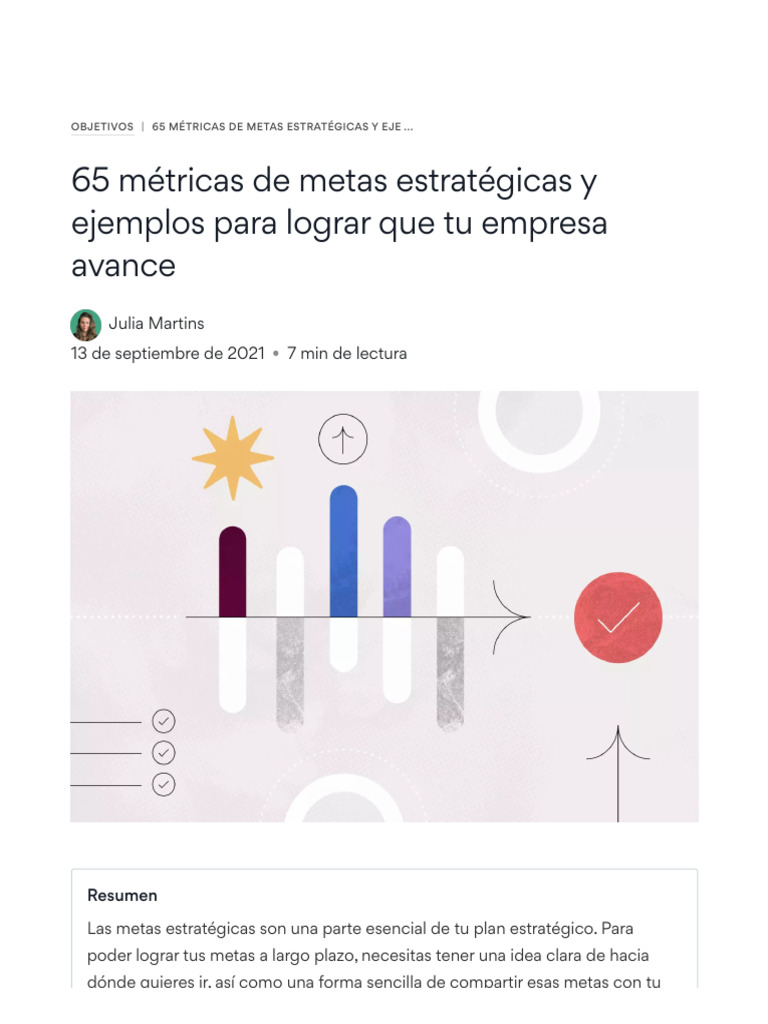 65 Métricas para Metas Estratégicas | PDF | Planificación estratégica ...