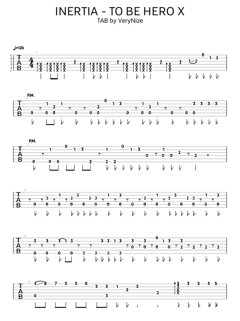 Guitar Pro - INERTIA - TO BE HERO X | PDF | Music Technology | European ...