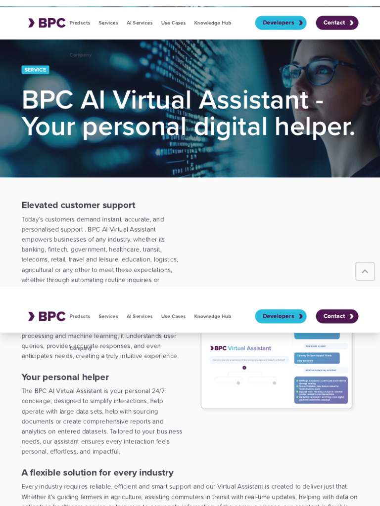BPC AI Virtual Assistant Overview | PDF | Artificial Intelligence ...