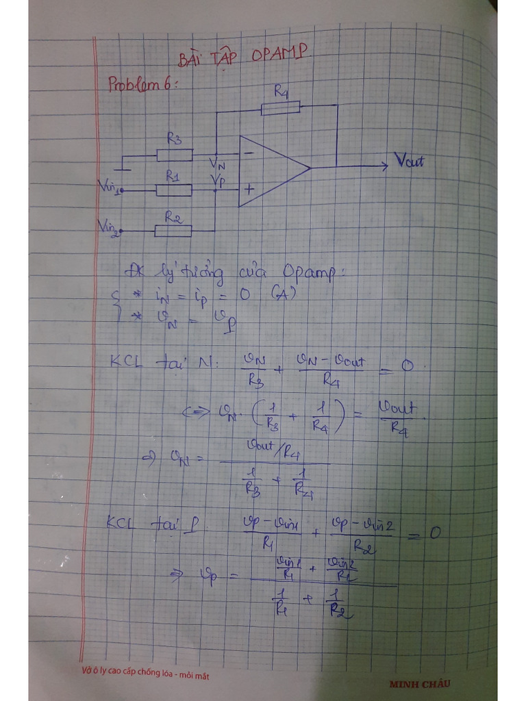 Bài tập OPAMP | PDF
