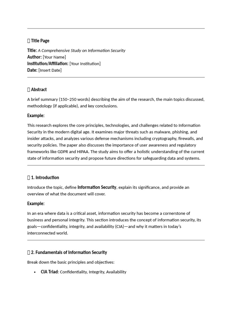 Information Security: Key Concepts & Trends | PDF | Information ...