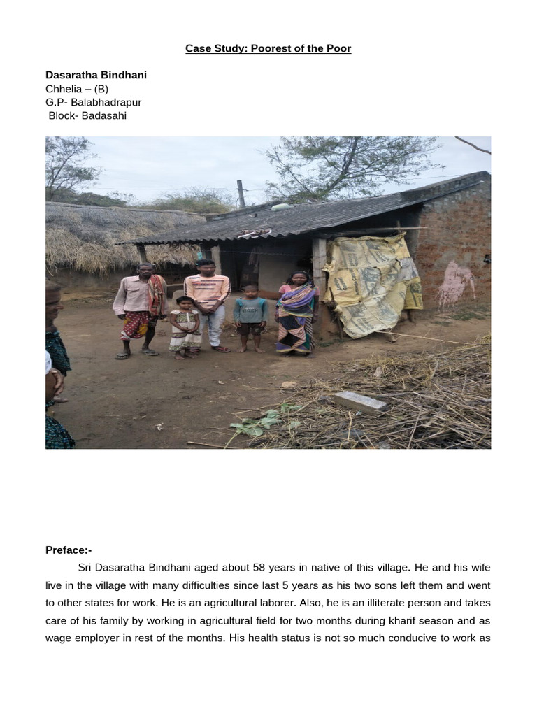 Case Study 1 - Poorest of The Poor | PDF | Poverty | Poverty & Homelessness