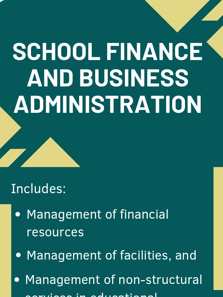 School Finance Business Administation Final | PDF
