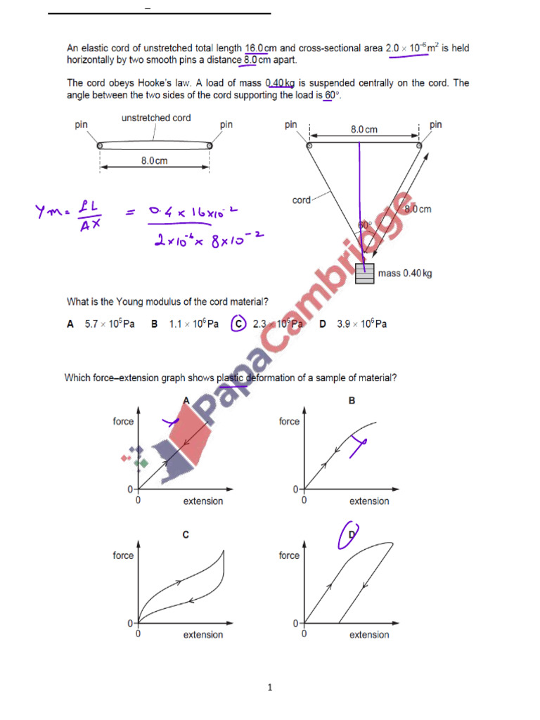 2023 Deformation of Solids As Physics 9702 | PDF