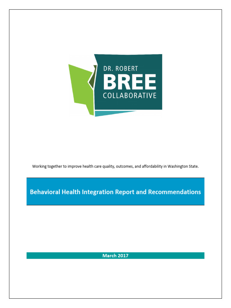 Behavioral Health Integration Report WA | PDF | Mental Health | Mental ...