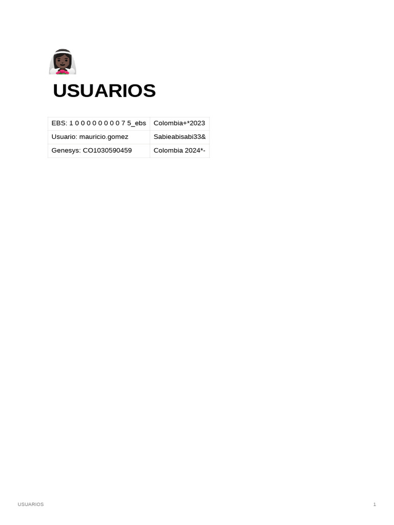 Usuarios | PDF