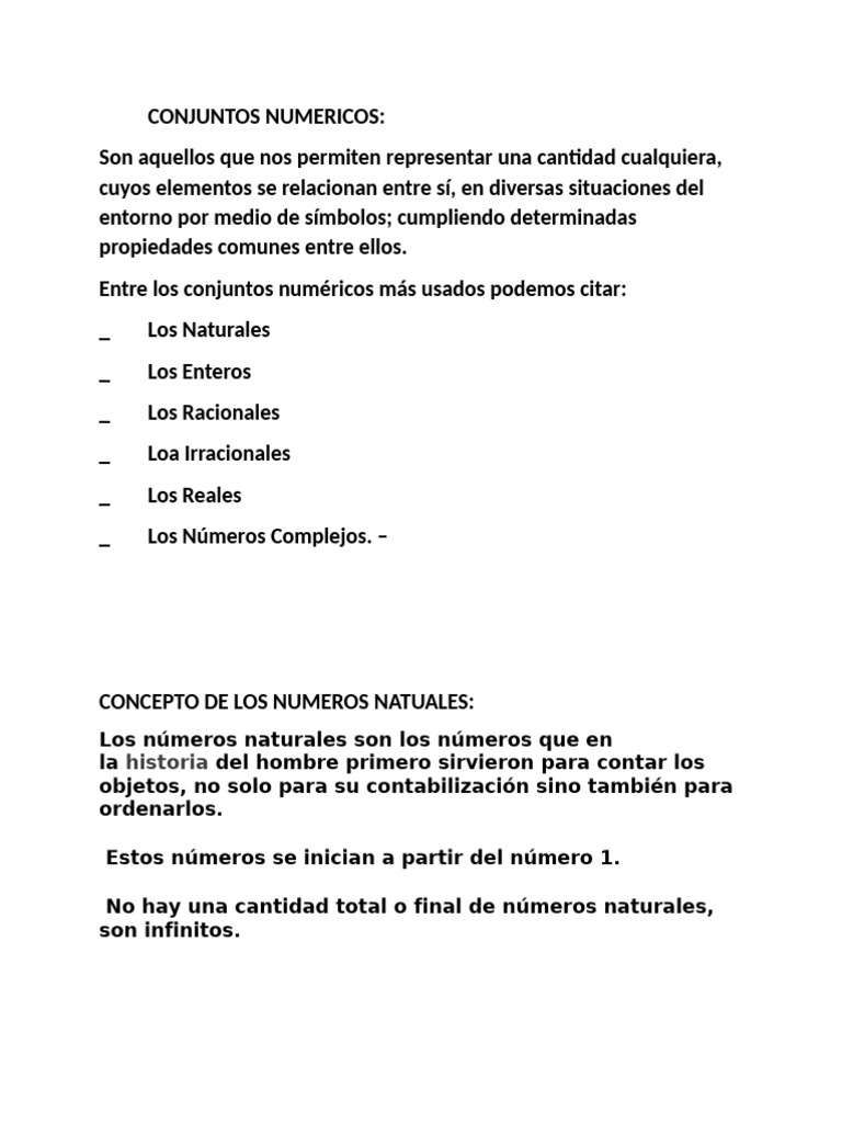 Conjuntos Numericos | PDF