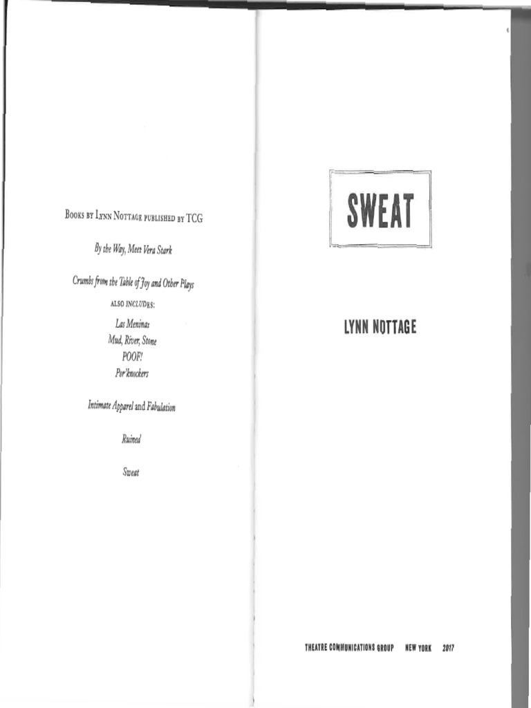 Sweat by Lynn Nottage | PDF
