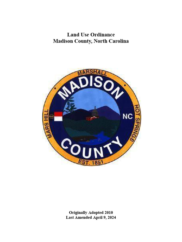 Madison County Land Use Ordinance (Amended April 2024) 1 | PDF ...