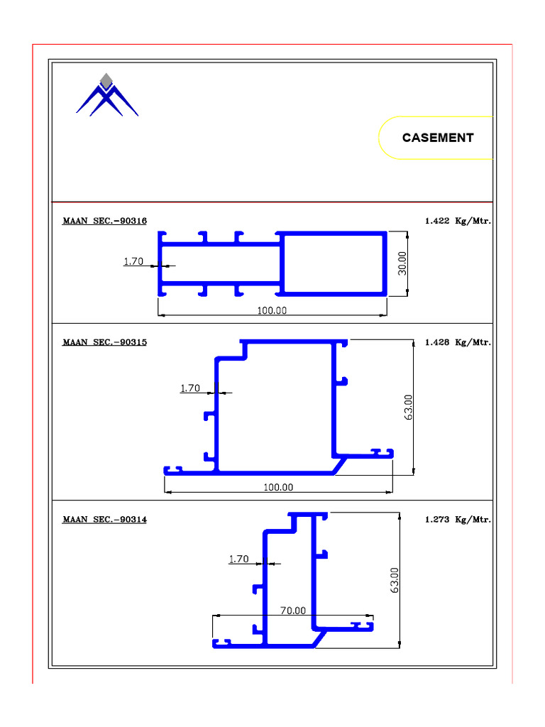 Maan Aluminium Casement-Miscellaneous | PDF