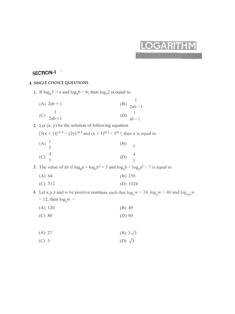 Logarithms - Maths - Bharath Sirnxmdkdkdkdnfjjfkfk | PDF | Arithmetic ...