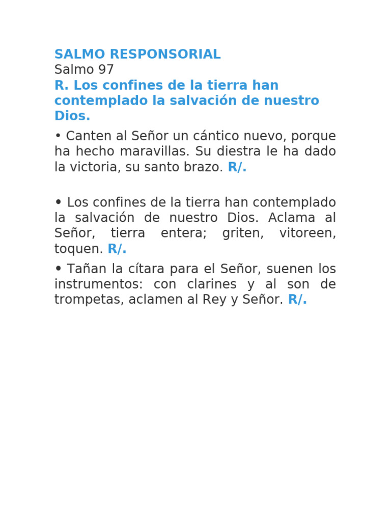 Salmo Responsorial | PDF